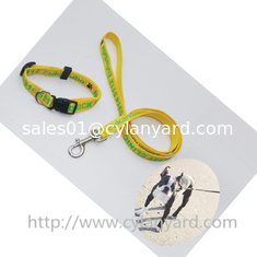 China Polyester lanyard outdoor wander dog lead and dog collar gift set, 4 to 6 foot dog leads, supplier