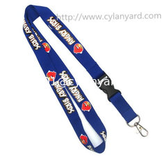 China Branding logo promotional neck lanyards with plastic detachable buckle, lanyard factory, supplier