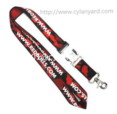 China Heat transfer full color print neck lanyards with metal buckle, China lanyard supplier, supplier