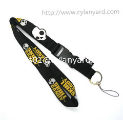 China Skull woven lanyards, custom jacquard skull Halloween lanyards, China lanyard factory, supplier