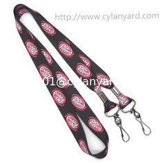 China Double end J hook id card badge holder lanyard, full color lanyard with J hook each end supplier