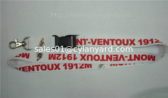 China Sports event badge neck lanyard with ABS plastic side release buckle, supplier