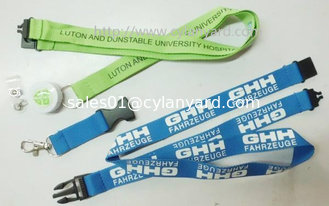 China Custom imprinted id badge retractable reel lanyard, office employee id lanyards, supplier