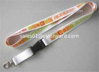 China Promotional full color print id badge strap ribbon, full color logo neck ribbon tape, supplier
