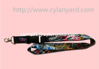 China Designer full color id badge strap tape with card clip and ABS buckle, supplier