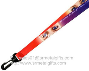 China Custom full color branding logo lanyards, bespoke full color print ribbon lanyards, supplier