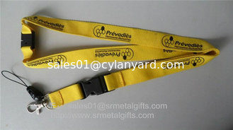 China Bespoke printed polyester lanyard ribbon with ABS release buckle and breakaway buckle, supplier
