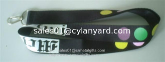 China Economic polyester id badge ribbon straps, cheap simple neck strap lanyards, supplier