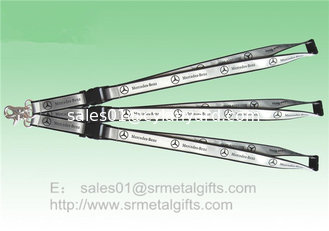 China Double layered auto brand logo promotional lanyards, satin overlaid car branding lanyards, supplier