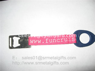 China Camping kit wrist lanyard with metal bottle opener and PVC water bottle holder, supplier