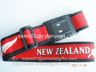 China Heavy duty polyester luggage belt with digital code lock, for your travel bag security, supplier