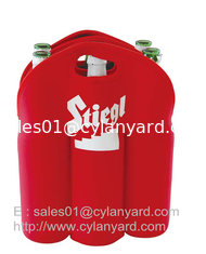 China 3 bottle pack Neoprene bottle cooler bag, full color print neoprene bottle coolers, supplier