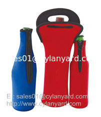 China Neoprene beer bottle cooler with zipper, high graded neoprene bottle coolers, supplier