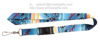 China Dye sublimation full color polyester lanyards, heat transfer full color neck lanyard, supplier