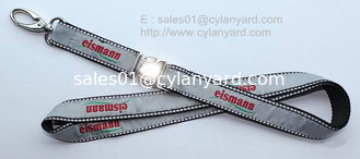 China High graded jacquard label applique lanyard with metal release buckle and egg hook, supplier