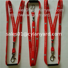 China Tubular polyester lanyard with metal crimp and metal bead, simple tubular lanyards, supplier