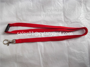 China Cheap plain polyester neck strap lanyards, blank polyester badge lanyards, supplier