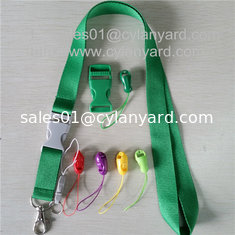 China Dyed colored polyester badge lanyards with ABS buckle release, coloured lanyards, supplier