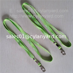 China polyester lanyard with metal sheet crimped metal bead, metal crimp neck straps, supplier
