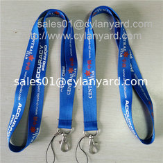 China Discount price polyester neck lanyard with silkscreen printed logo, polyester ribbon, supplier