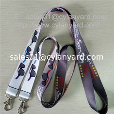 China Economic promotional sublimation neck lanyards, sublimated lanyard with thumb clip, supplier