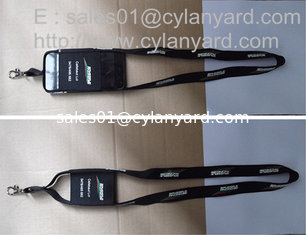 China Spandex mobile phone pouch lanyard, spandex phone pocket strap ribbon, supplier