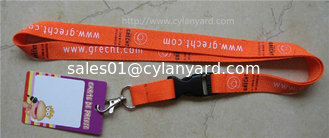 China Office id badge neck ribbons with logo printed, textile id card neck lanyards, supplier
