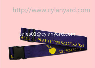 China Personalized printed luggage belt with detachable buckle, supplier