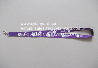 China Dyed color polyester neck straps with imprinted logo, supplier