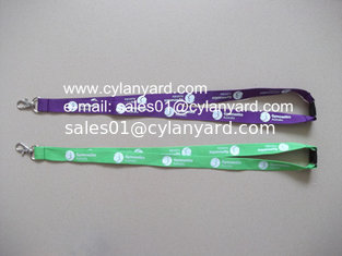 China Dyed polyester neck strap with screen printed logo, supplier