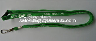 China Polyester tubular neckstraps with metal sheet crimp and J hook supplier