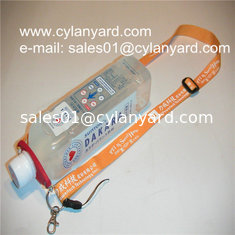 China Polyester neck strap with PVC bottle holder tag, supplier