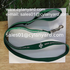 China Printed polyester webbing dog leads, polyester lanyard dog leashes, supplier