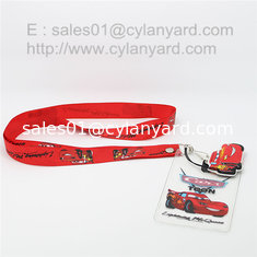 China Full colour sublimated lanyard with plastic vinyl id pouch, supplier
