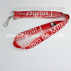 China Full color sublimated neck lanyard with metal J hook supplier