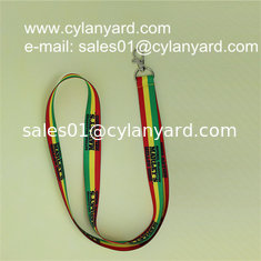 China Dye sublimated neck lanyard with metal swivel thumb clip supplier