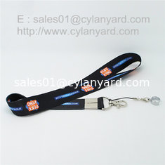 China Full color sublimation neck lanyard with metal crimp and metal clasp supplier