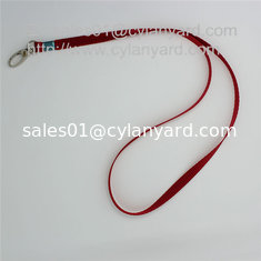 China Cheap blank nylon neckstrap with metal sheet crimp supplier