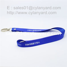 China Rivet polyester lanyard with metal clasp hook custom made supplier