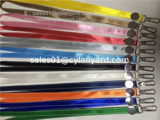 China Nylon lanyard with sliding metal coin, metal coin nylon ribbon supplier