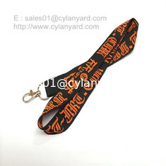 China Wholesale woven lanyard with embroidered logo and metal clip supplier
