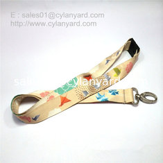 China Dye sublimation transfer print lanyard with breakaway buckle supplier