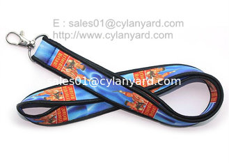 China Dye sublimation neoprene neck strap with overlock edge supplier