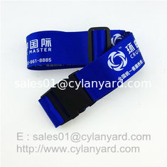 China Polyester Luggage Belt straps, Suitcase Belt With Plastic Buckle And Adjustable Clips supplier