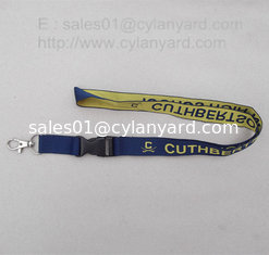 China polyester embroidered woven lanyards,economic woven jacquard neck lanyard factory in China supplier