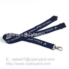 China Blue Breakaway Clip Lanyards, Printed Polyester Lanyard with Breakaway Buckle supplier