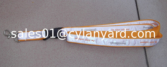Tailored double layer satin lanyard, China satin lanyard supplier for corporate logo gift supplier