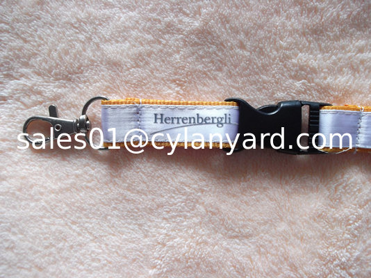 Tailored double layer satin lanyard, China satin lanyard supplier for corporate logo gift supplier