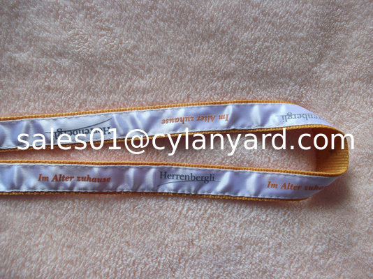 Tailored double layer satin lanyard, China satin lanyard supplier for corporate logo gift supplier