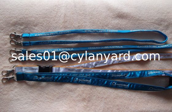 Tailored double layer satin lanyard, China satin lanyard supplier for corporate logo gift supplier